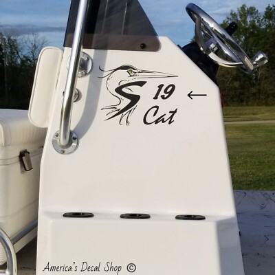 2019 Shoalwater Cat Boat Yacht Decals 2PC Set Vinyl High Quality ...