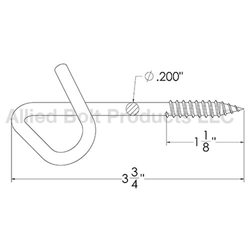 P Hook For Cable 3 3/4" (Qty 1) | eBay