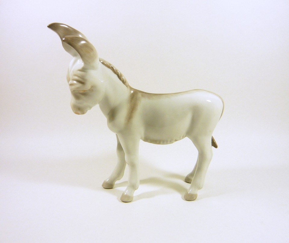 HEREND, WHITE DONKEY 9.3", HANDPAINTED PORCELAIN FIGURINE ! (P158) | eBay