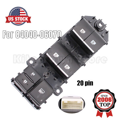 1Pcs Master Window Switch Assembly For 2018-2020 Toyota Camry 84040 ...