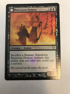 Ravenous Demon X1 Prerelease Foil Dark Ascension Moderate Play MTG | eBay