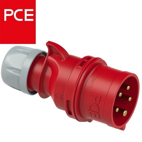PCE 025-6 CEE-plug [32A 5p 6h IP44] SHARK (3P+N+PE) 200/346V~ - 240 ...