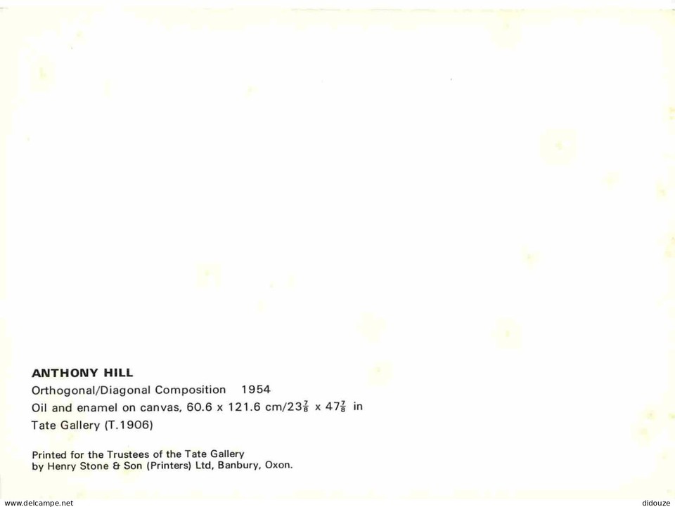 Art - Painting - Anthony Hill - Orthogonal Diagonal Composition 1954 ...