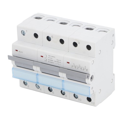 35mm DIN Rail 400VAC Dual Power Manual Transfer Switch 125A 3-Pole MTS ...