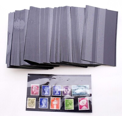 100 Black Stamp Collecting Submission Approval Cards, 2 Strips ...
