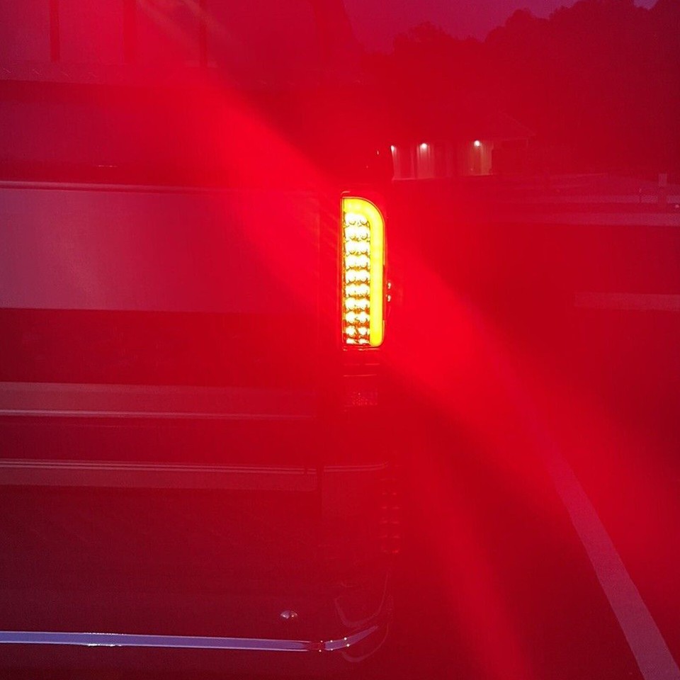 LED Left & Right Brake Tail Lights Lamps Smoked For 90-97 Ford F150 ...