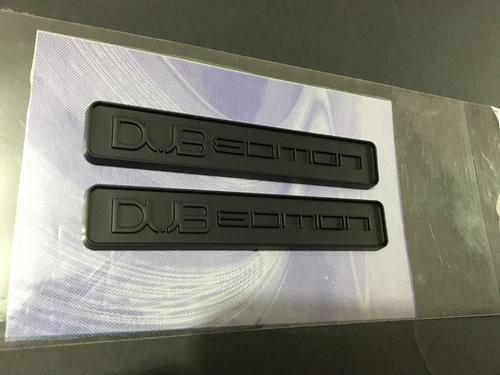 2x Matte Black DUB Edition Emblem Badge | eBay
