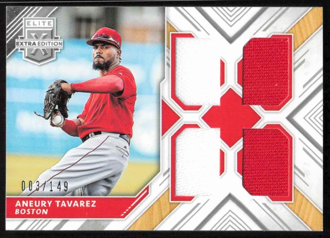 2017 Panini Elite Extra Edition Quad Material Silver Aneury Tavarez 003 ...