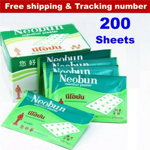 NEOBUN Menthol Plaster Analgesic Pain Relief Muscle Backache 200 sheet ...