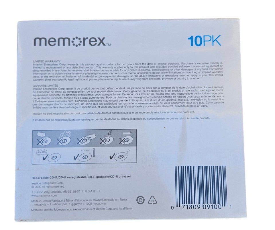 CD-R 10 Pack Memorex Music 40X NEW | eBay
