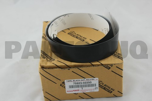 7592302250 Genuine Toyota TAPE, BLACK OUT, NO.2 RH 75923-02250 | eBay