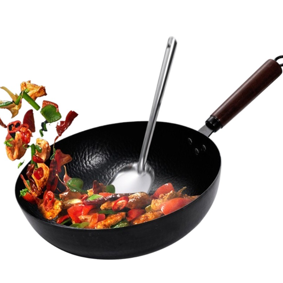 32cm Chinesischer Wok Kochgeschirr pfanne Für Gas-Induktion kocher ...