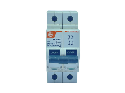 MCB Switch L&T C6 BB20060C 6A 240/415V Din Rail Circuit Breaker for ...