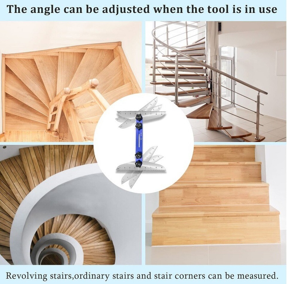 Scribe Stair Gauge with Measuring Set Stair Risers Measuring Shelf ...