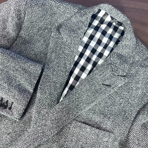 Holland & Sherry Oxxford Clothes Blazer Jacket Men 50L Gray Tweed Sport ...