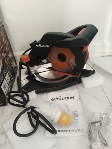 Evolution R210CMS 210mm Compound Mitre Saw With TCT Blade & Dust Bag 110v New | eBay UK