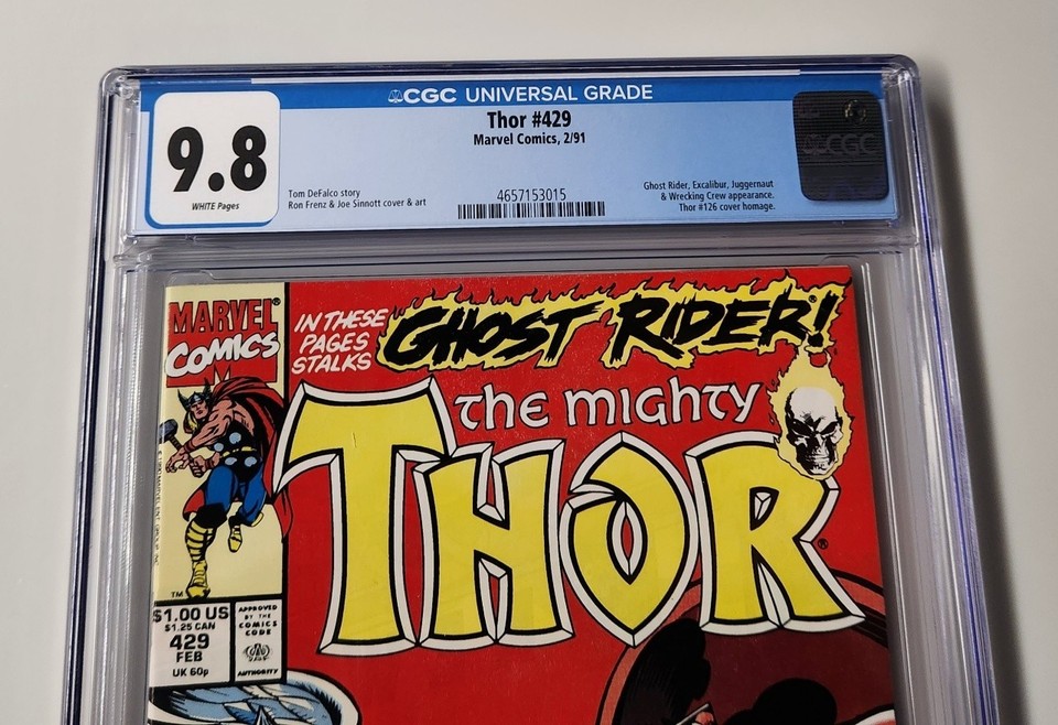 Thor #429 CGC 9.8 New Slab - Juggernaut, Ghost Rider & Excalibur | eBay