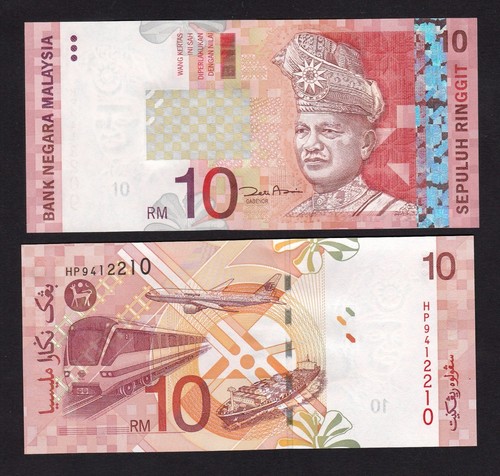 Malaysia 10 Ringgit RM10 (2001) P46 Zeti Sign paper UNC | eBay