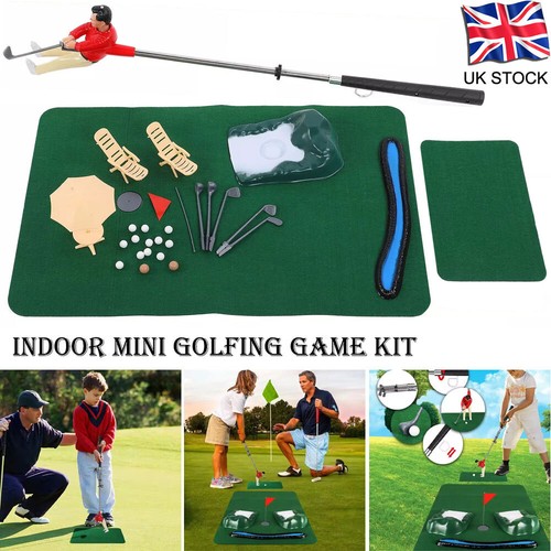 Indoor Mini Golfing Game Kit Golfs Toy With Green Pad Putter Early ...