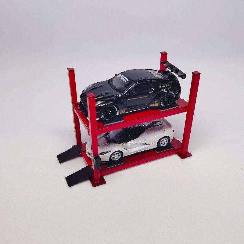 Diorama 1:18/24/43/64 Double Decker Car Lifter Model Garage Prop Scene ...