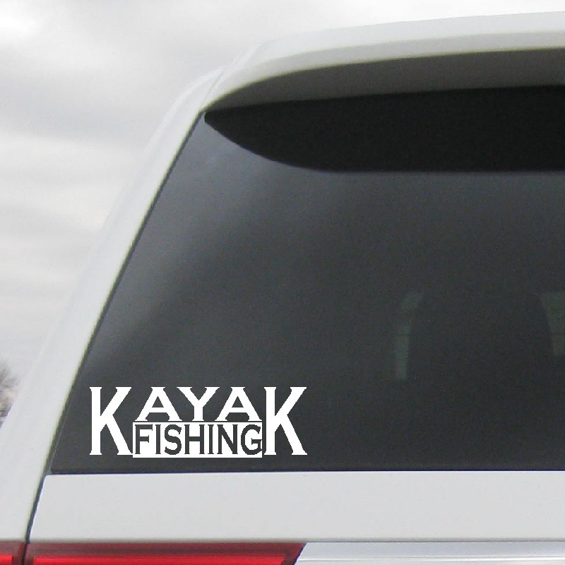 KAYAK FISHING Decal Vinyl Sticker Angler Salt Fisherman Fish paddle ...