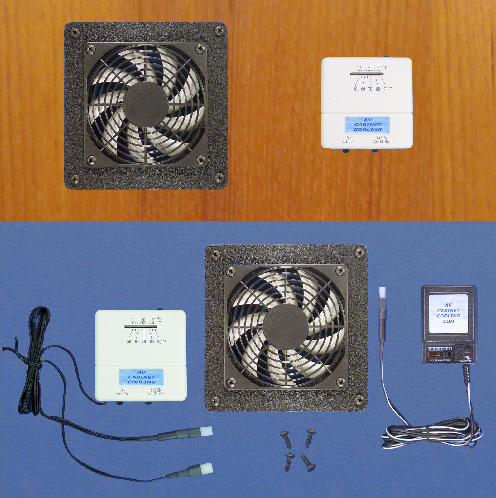 Av Cabinet Home Theater Cooling Fans Digital Thermostat | Cabinets Matttroy
