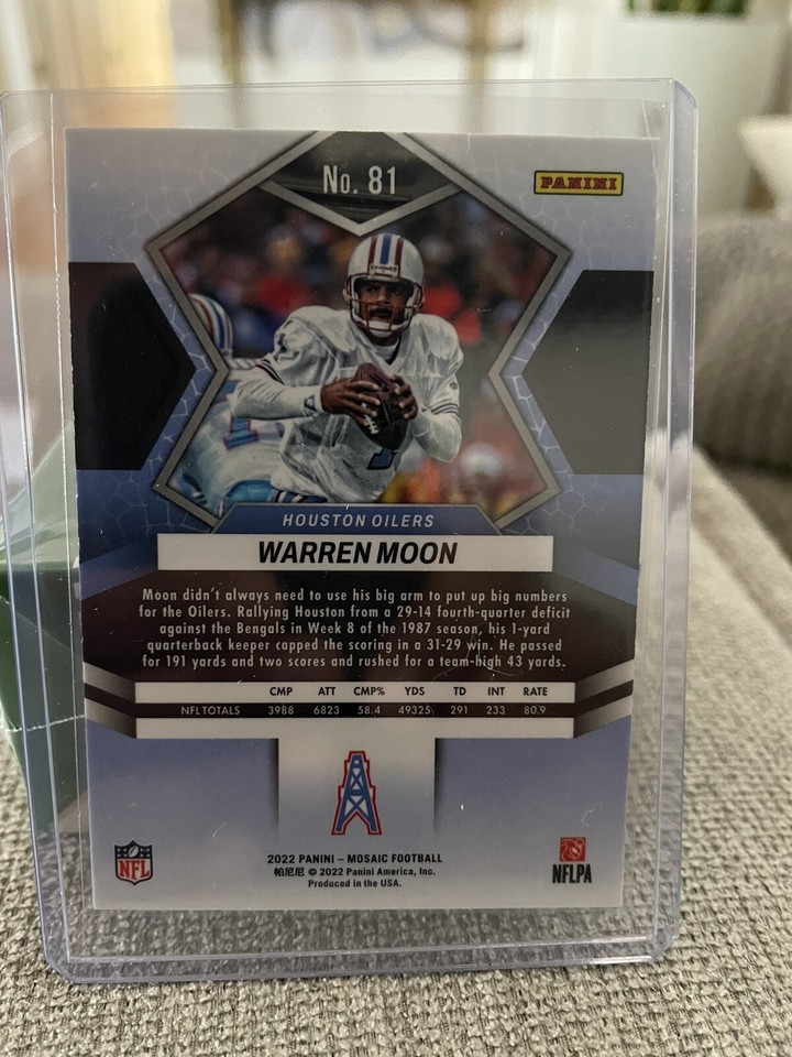 2022 Panini Mosaic #81 Warren Moon Houston Oilers Football Card | eBay