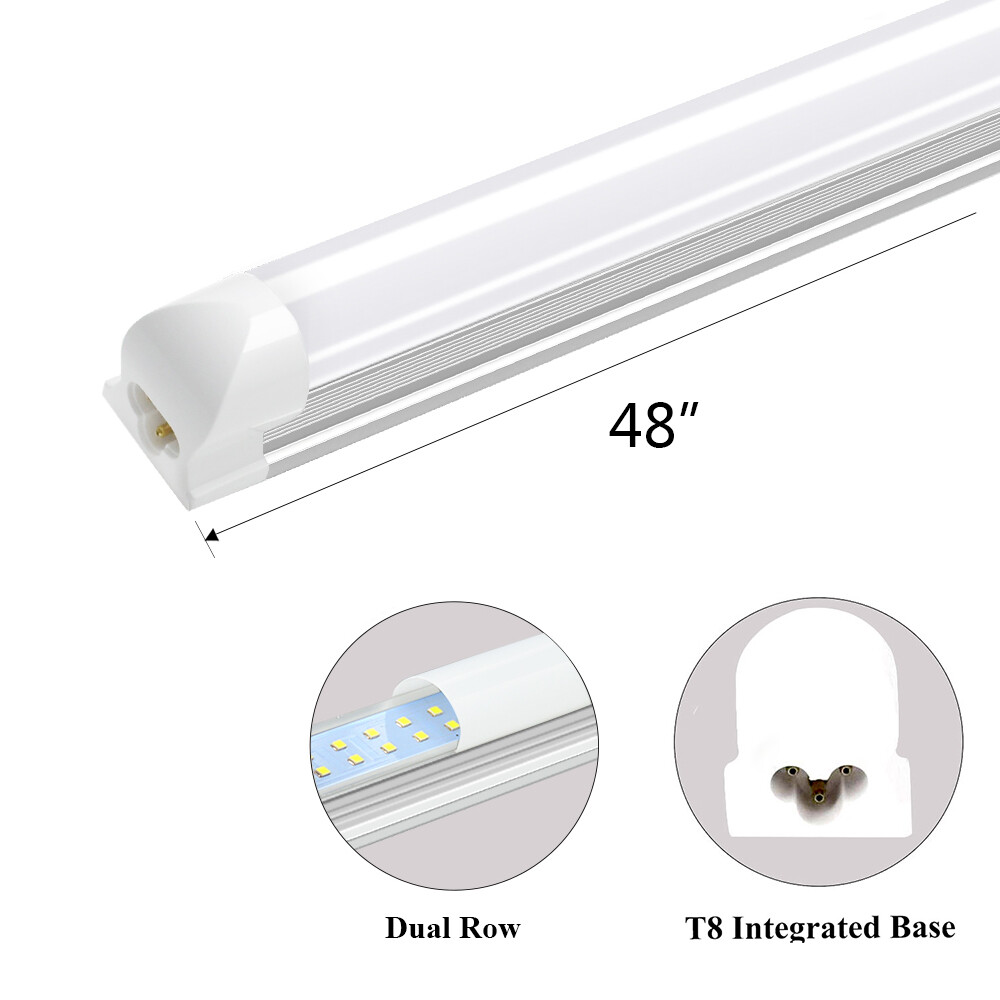 36W 4FT T8 LED Shop Light Fixtures Garage LED Tube Lights Frosted ...
