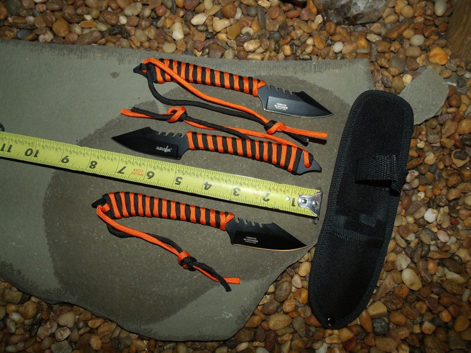 3/Knife/Blade/Spear/Harpoon/Paracord survival wrap/Full tang/440SS ...