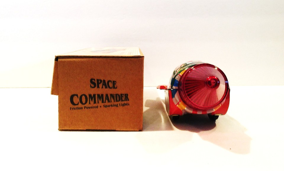 BRAND NEW TIN TREASURES SPACE COMMANDER FRICTION POWERED TIN TOY MINT ...
