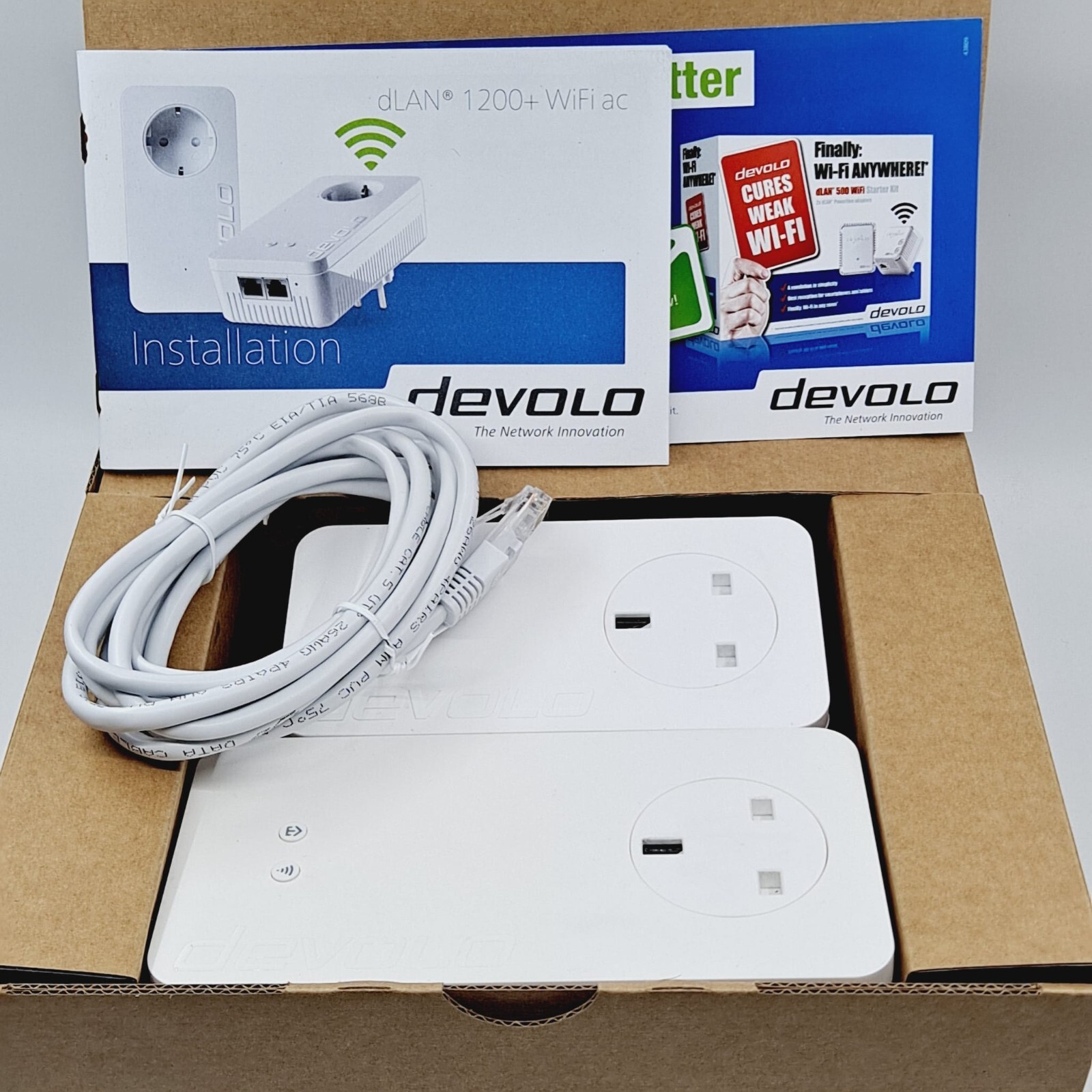 Devolo dLAN 1200+ Wi-Fi AC Powerline Starter Kit With 2 Adapters for ...