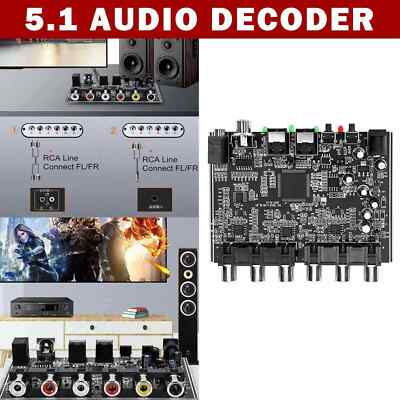 DACModule 5.1 Channel AC-3 PCM Digital Optical DTS RCA HiFi Stereo ...