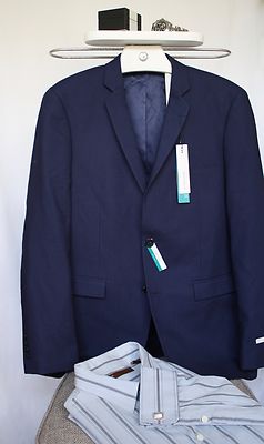 PERRY ELLIS Sport Coat Blazer Jacket with Elbow Patches , Size: 40 REG ...