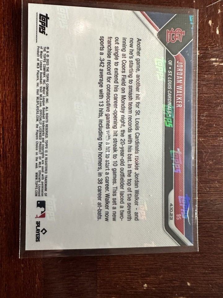 2023 Topps Now MLB #95 Jordan Walker RC St Louis Cardinals | eBay