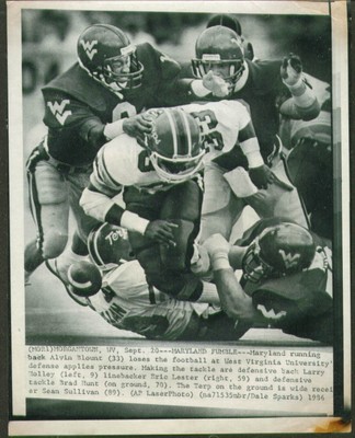 Maryland's Alvin Blount fumbles v W Virginia photo 1986 | eBay