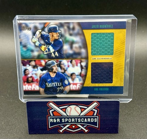 2025 Topps Series 2 Julio Rodriguez / Cal Raleigh Gold Dual Relic 41/50 ...