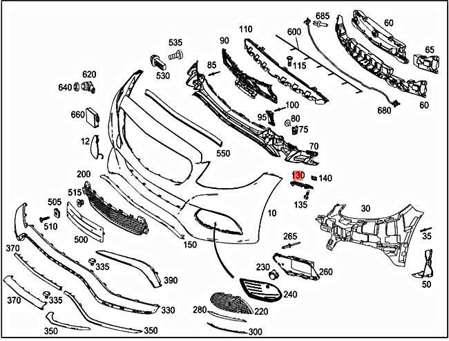 Genuine MERCEDES S205 W205 C-CLASS W205 Mounting rail 2058852021 | eBay