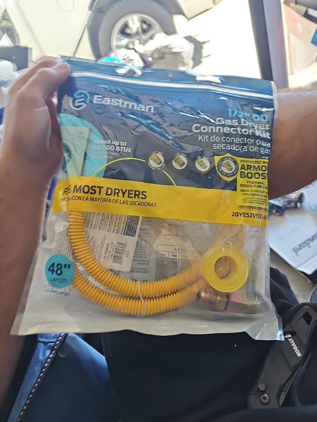 Eastman 1/2” OD Gas Dryer Connector Kit 48” | eBay