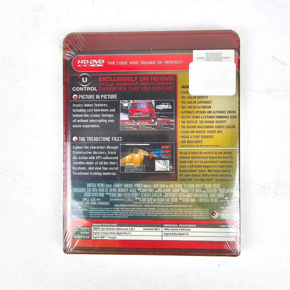 The Bourne Identity (HD-DVD, 2007) Matt Damon Clive Owen Sealed ...