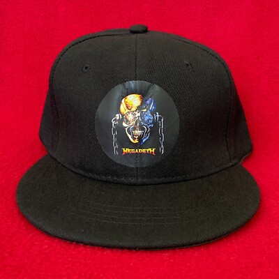 Megadeth Rock Band Printed Logo Flat Bill Cap Adjustable Snap Back | eBay