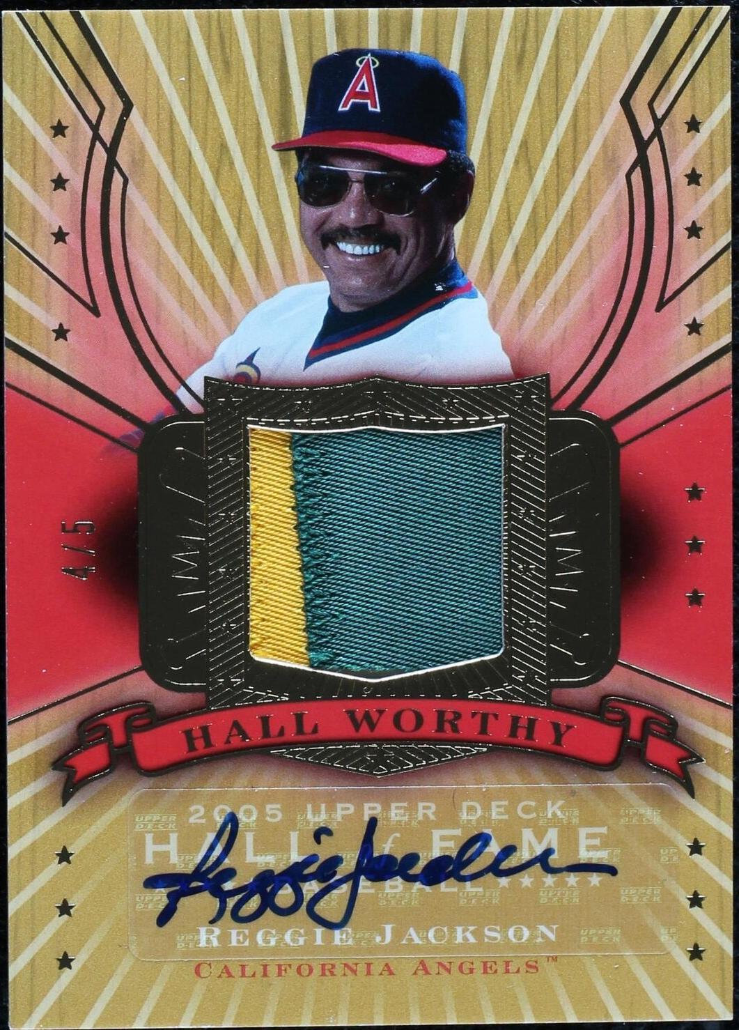 2005 Upper Deck Hall of Fame - Hall Worthy Reggie Jackson #HW-RJ4 Gold ...