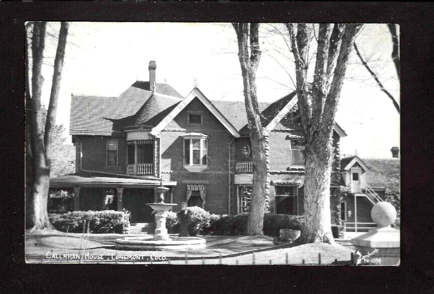 Longmont Colorado CO 1940s RPPC Callahan House 1800s Mansion, Sanborn ...