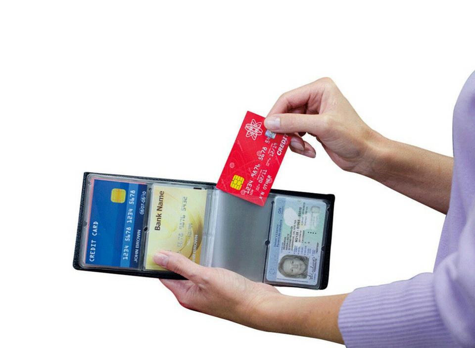 Wonder Wallet Black Leather Amazing Slim Thin RFID Wallets - As Seen on ...