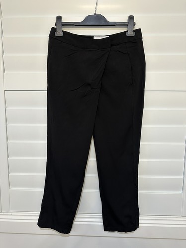 Lisa Ho Black Cross Over Front Pants Work Business Pockets Aus 6 US 2 ...