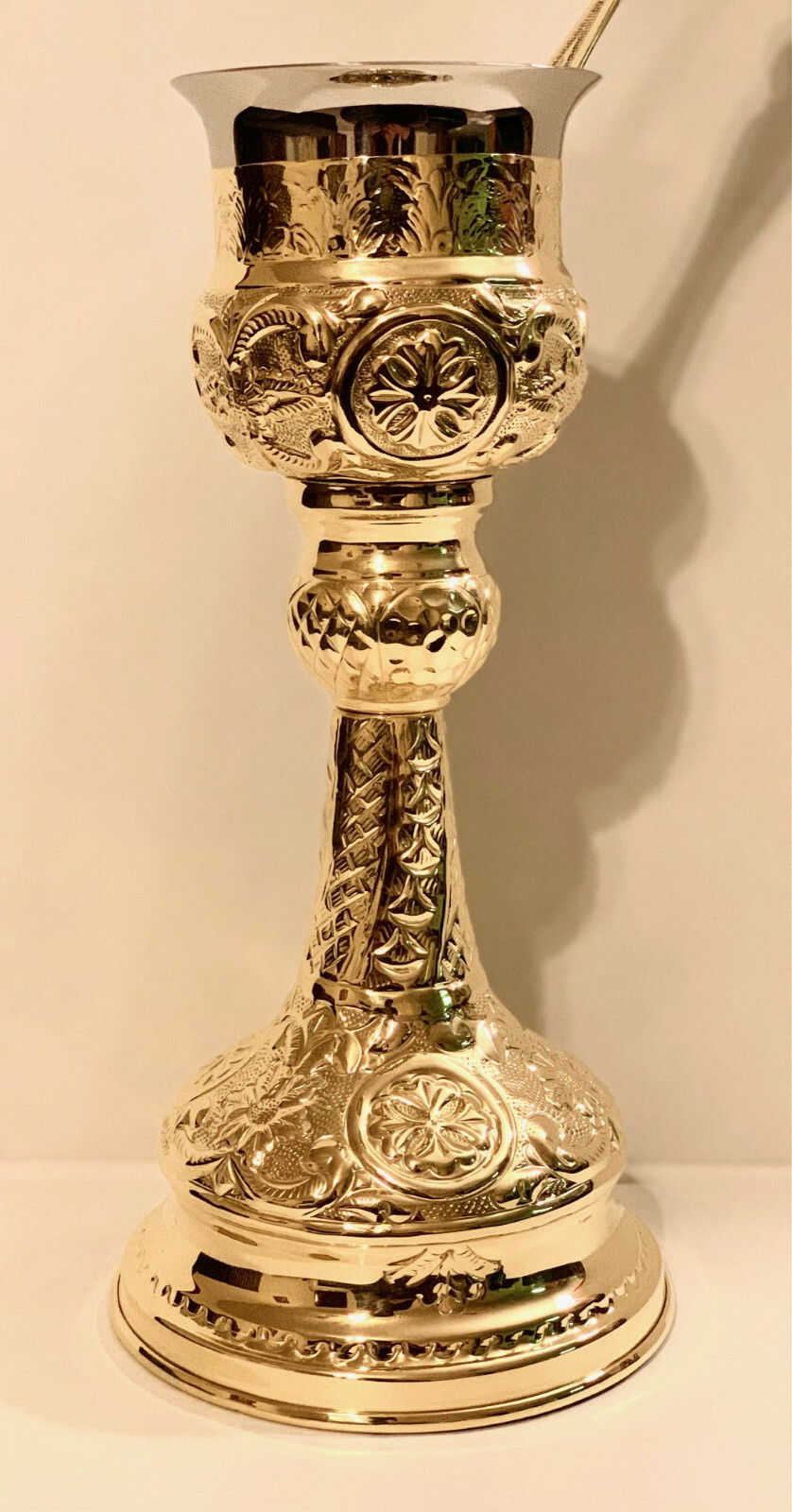 Coptic Chalice Set Communion Altar Gold Brass Ethiopian Orthodox Church ...