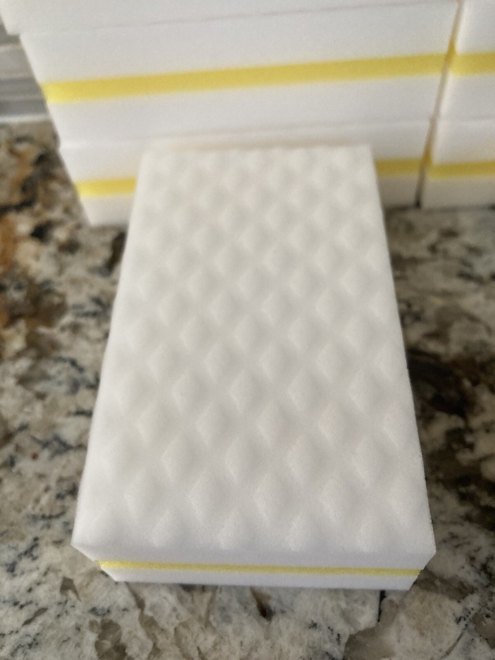 20 PACK YELLOW Magic Melamine Sandwich Sponge Eraser Heavy Duty Extra ...