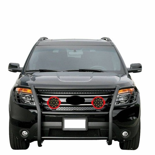 Black Horse Grille Guard Push Bar Modular Black w/7"LED Fits 16-19 Ford ...