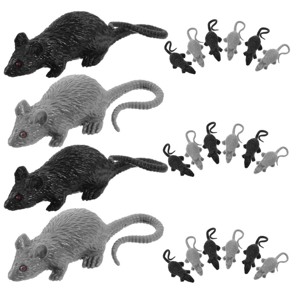 20 Pcs Plastic Scary Small Mouse Model Halloween Party Prank Prop Toy ...