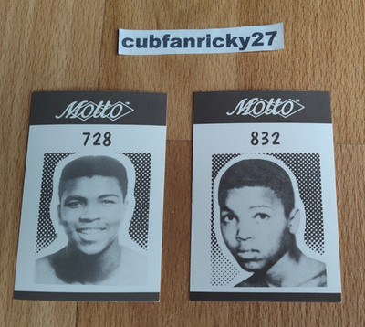 1987 Motto Lot of 2 Diff Trivia Game Cards: Muhammad Ali Boxing HOF NM ...