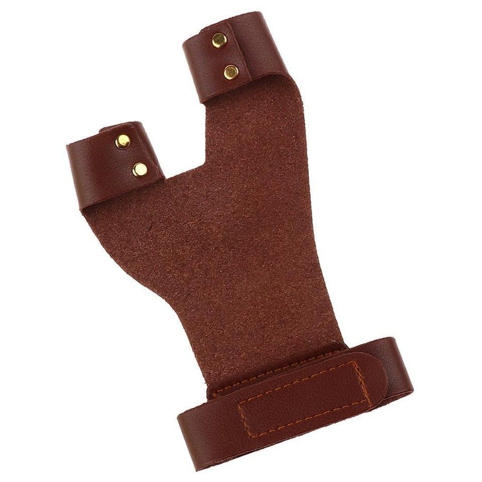 Safety Cow Leather Archery Bow Hand Protector Guard Shooting Glove ...